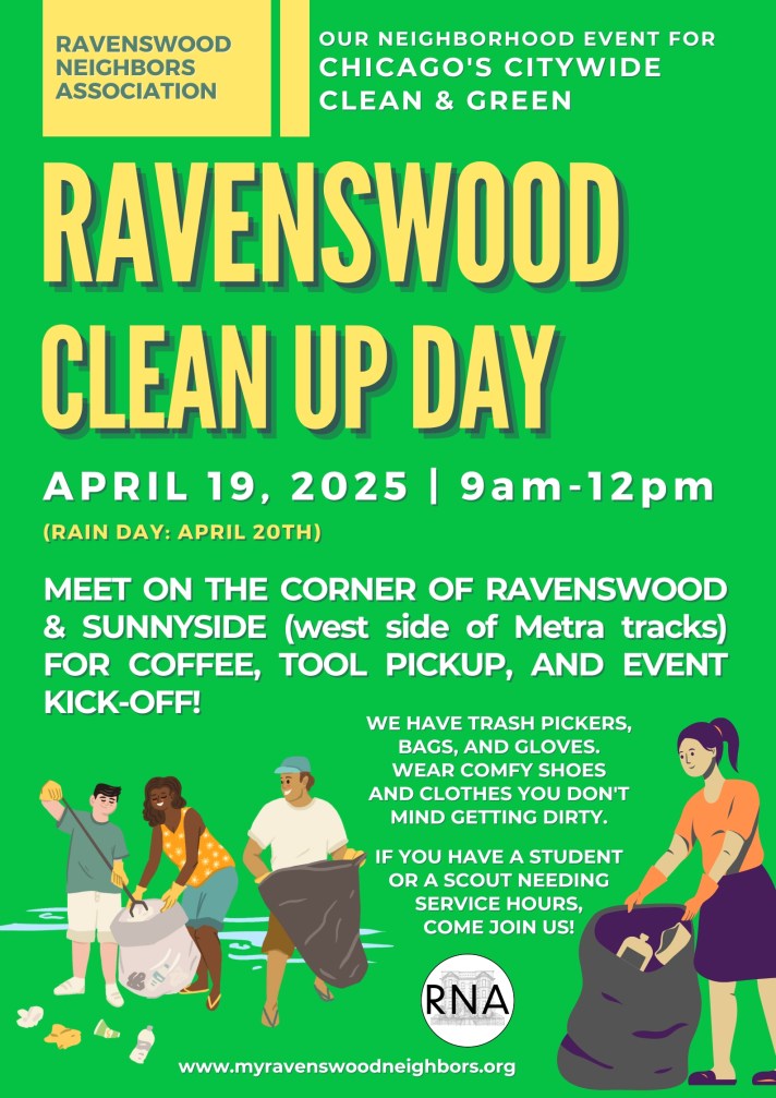 NEIGHBORHOOD CLEAN UP DAY – RAVENSWOOD NEIGHBORS ASSOCIATION