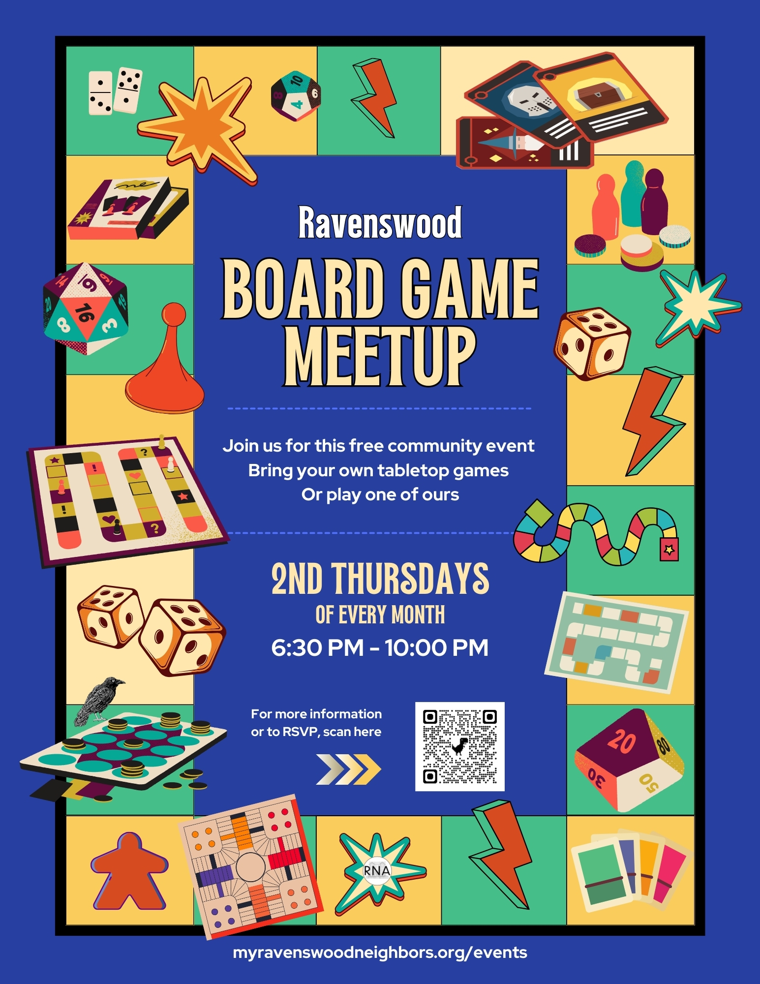 BOARD GAME MEETUPS – RAVENSWOOD NEIGHBORS ASSOCIATION